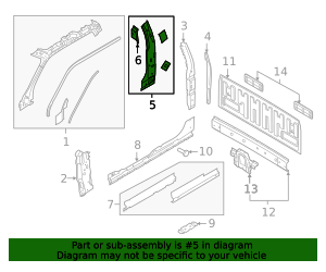 2021-2023 Ford F-150 Inner Lock Pillar LC3Z-1840477-B | Varsity Ford