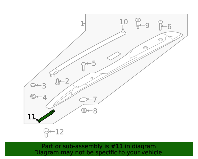 91152AN03A - Front Molding - 2020-2023 Subaru Outback | Subaru Parts Guys