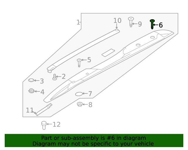91167AJ01A - Roof Rail Cap - 2015-2020 Subaru Outback | World OEM Parts ...