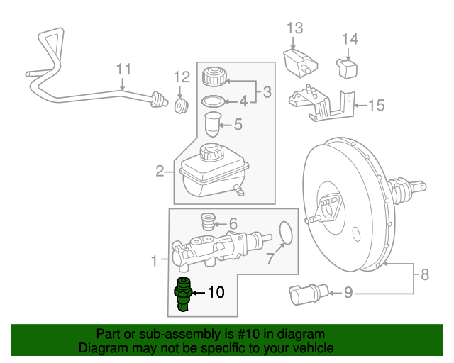 1542751865 - Brake Fluid Pressure Sensor 1998-2004 Mercedes-Benz ...