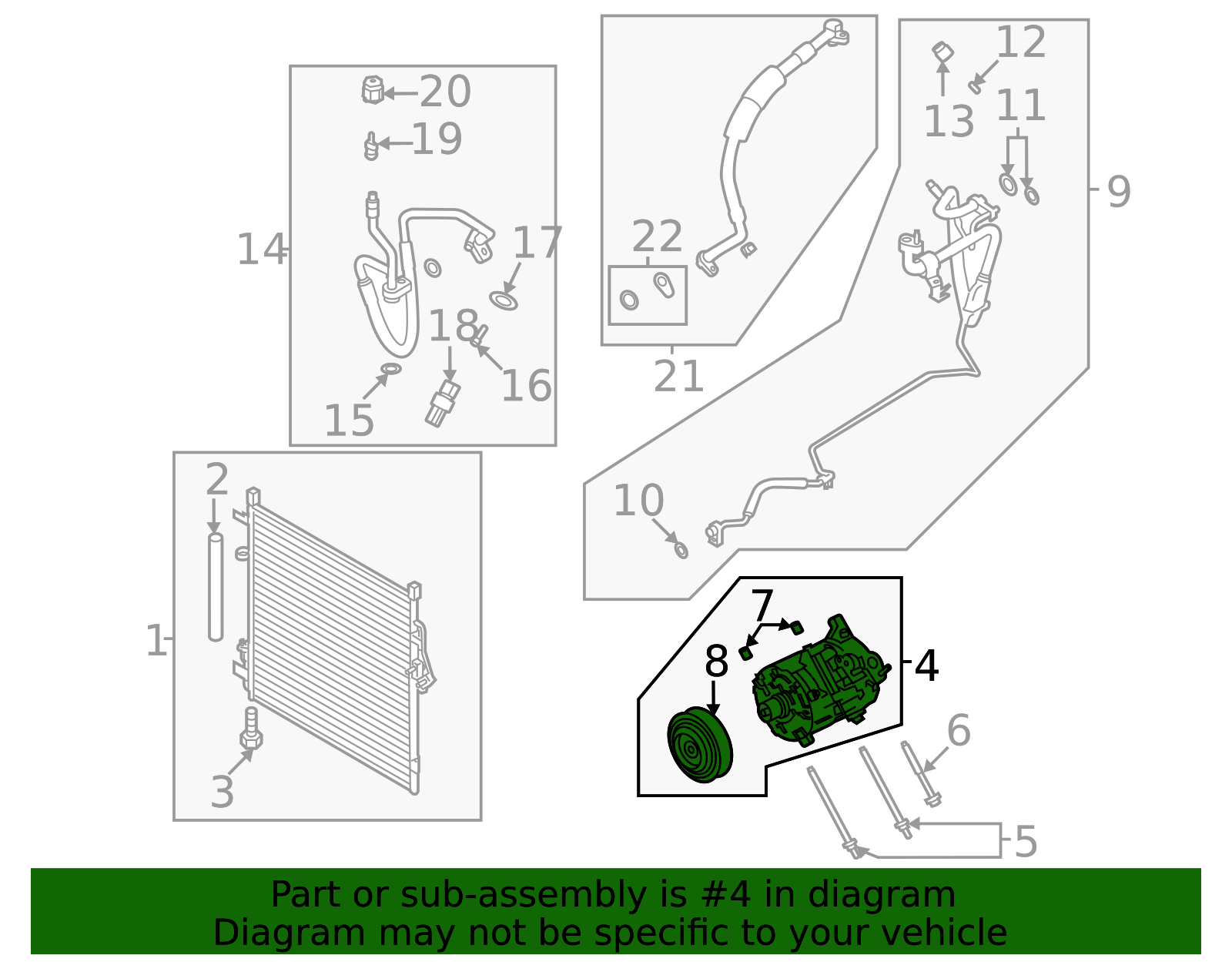 2021-2024 Ford A/C Compressor MB3Z-19703-V | QuirkParts