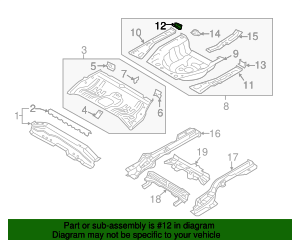 2017-2020 Hyundai Elantra Rail Cover Reinforcement 65662-F2000 | OEM ...