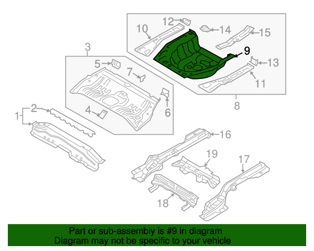 65513-F2050 - Spare Tire Panel - 2019-2020 Hyundai Elantra | World OEM ...