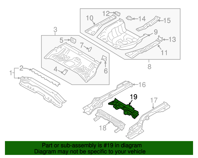 2017-2020 Hyundai Elantra Center Cross-Member 65630-F2000 | OEM Parts ...