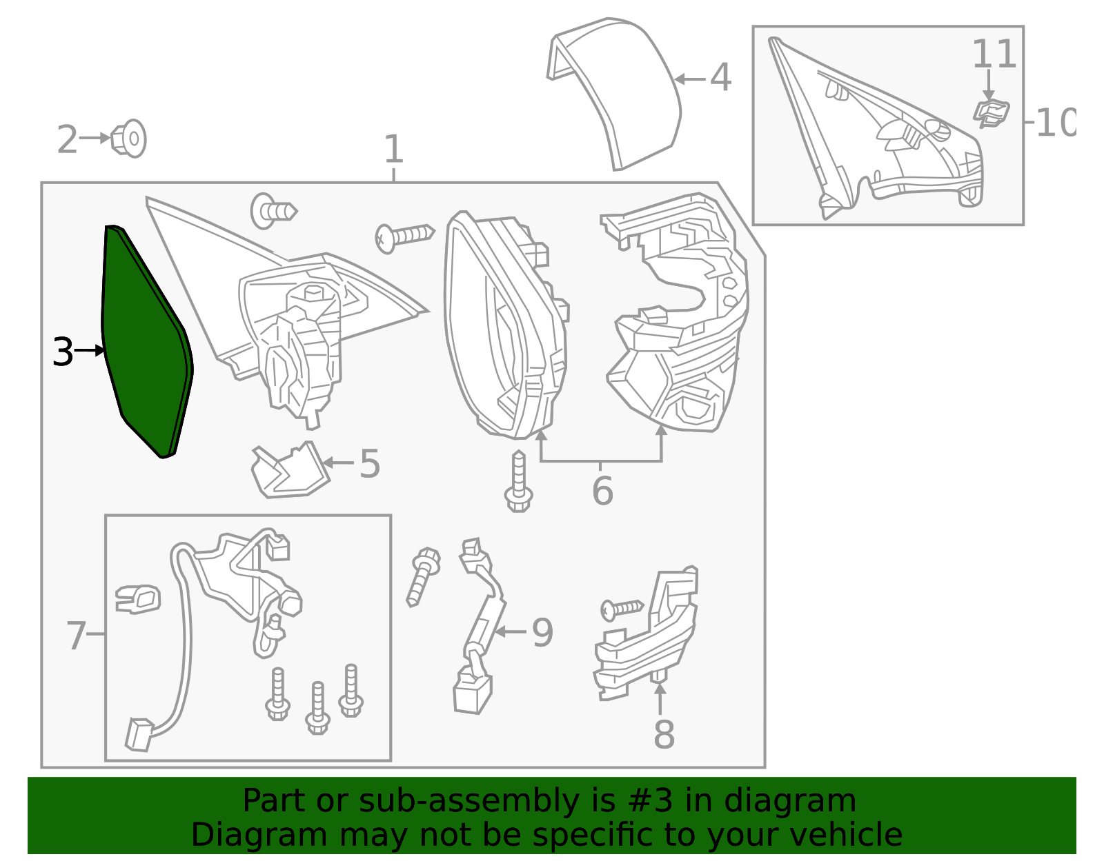 76253-TGG-A01 - 2017-2021 Honda - Mirror Set L (Flat)(Heated) | Honda ...