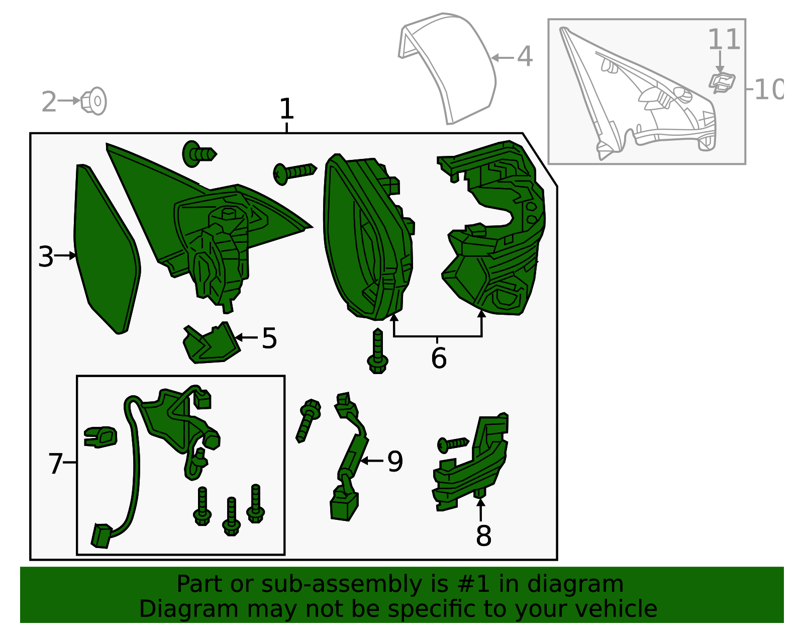 76208-TGG-A12 - Mirror Assembly 2019-2021 Honda Civic | Honda Parts Online