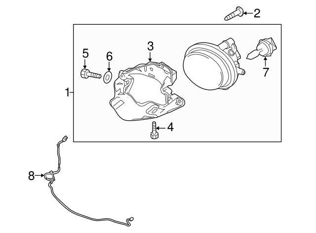 2010-2013 Mazda 3 Fog Lamp Assembly - Driver's Side (LH) BBN6-51-690B ...