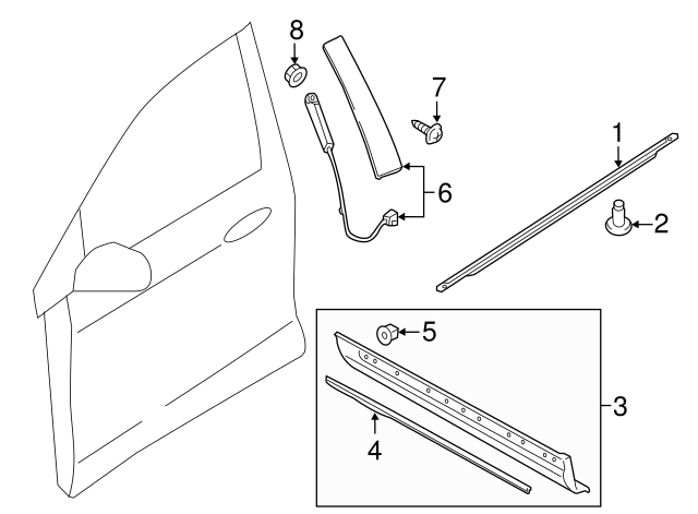 W716352-S300 - Wheel Opening Molding Retainer Clip 2013-2023 Ford ...