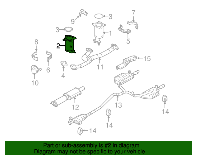 2010 Ford Catalytic Converter - Driver's Side (LH) AE5Z-5E213-B ...