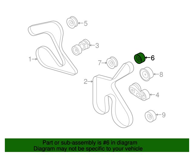 Genuine OEM Ford Part - Idler Pulley 7R3Z-8678-A | Genuine OEM Ford ...