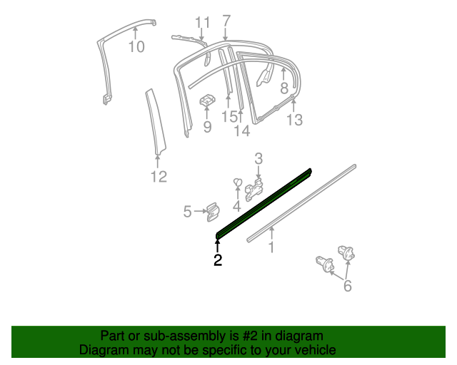 Genuine BMW 51-13-7-036-707 | Body Side Molding | FREE Shipping on Most ...