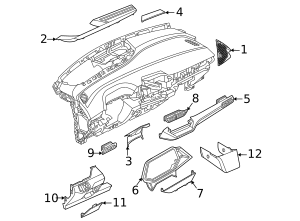 2023 Volkswagen ID.4 Air Vent 11K-858-415-B-OEB | OEM Parts Online