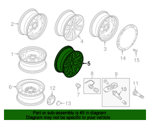 Genuine OEM Ford Part - Wheel, Alloy KL3Z-1007-C | Genuine OEM Ford ...