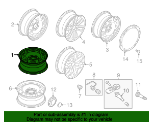 AL3Z-1015-B - Wheel Steel - 2010-2020 Ford | Eastgate Ford Parts