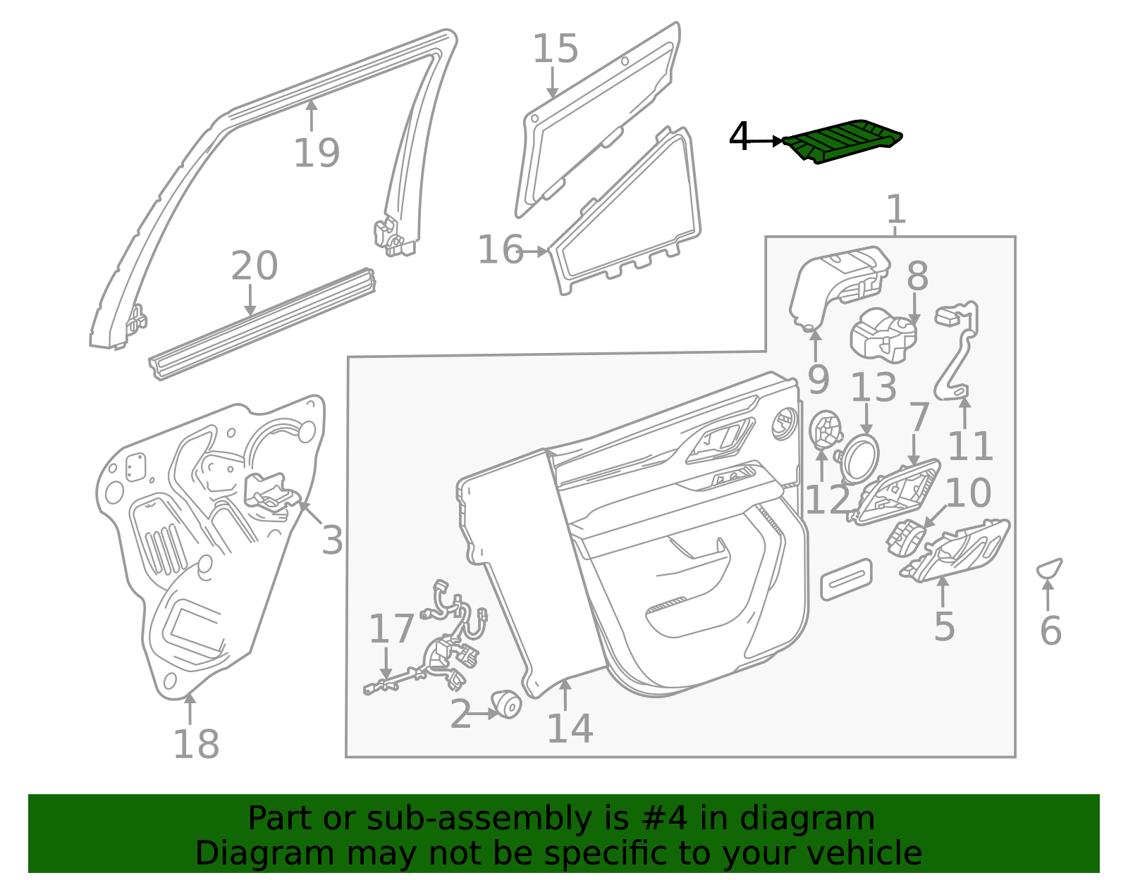 2021-2024 GM Door Trim Panel Cap 84272720 | Partners Chevy