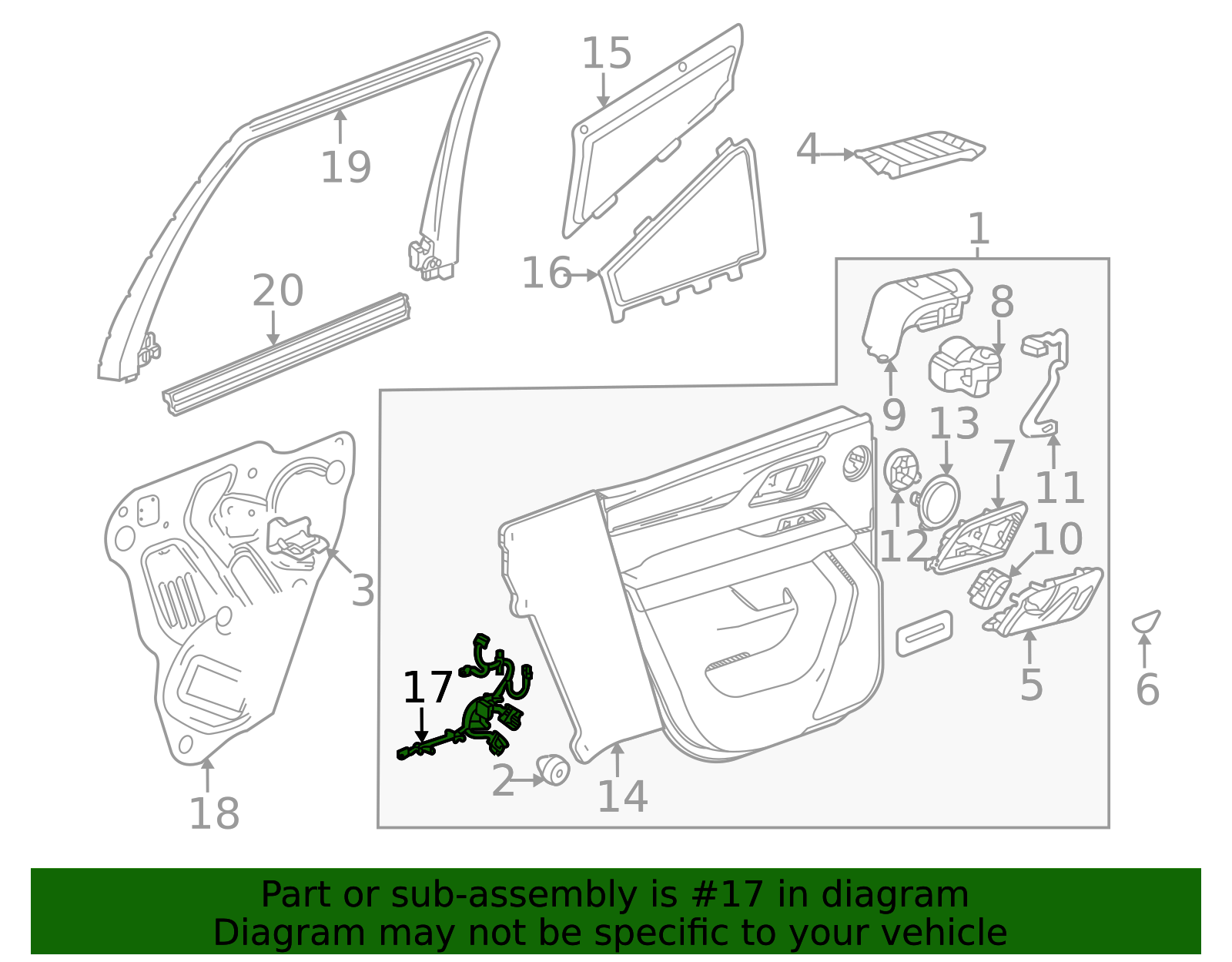 84984911 - Rear Passenger Side Door Lock Wiring Harness 2021-2024 GM ...