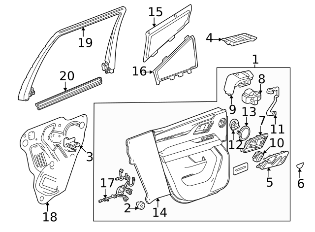 2020-2022 GM Door Trim Panel Retainer 11603262 | GMPartsNow