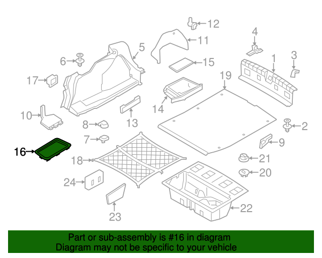 51-47-7-245-912 - Storage Tray - 2012-2020 BMW | Buy BMW Parts Now