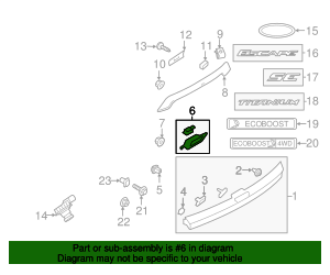 2013-2019 Ford Escape Trim Molding CJ5Z-7841018-A | OEM Parts Online