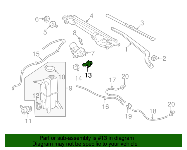 85397-AA040 - Washer Fluid Level Sensor - 1992-2021 Toyota | OEM ...