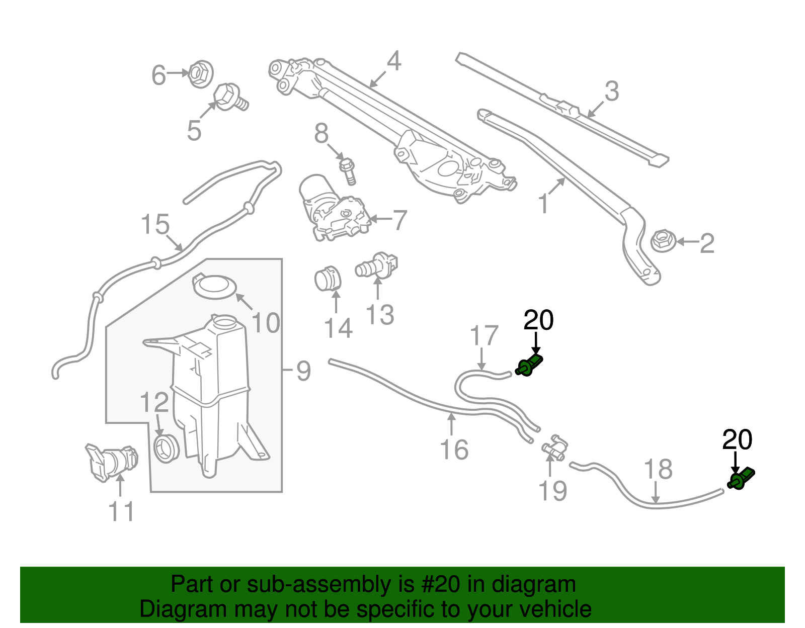 85381-0C050 - Washer Nozzle 2007-2021 Toyota Tundra | Longo Toyota Parts