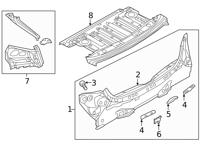2018-2020 Mazda OEM NEW 2018-2019 Mazda 3 & 6 Rear Panel Center Bracket ...
