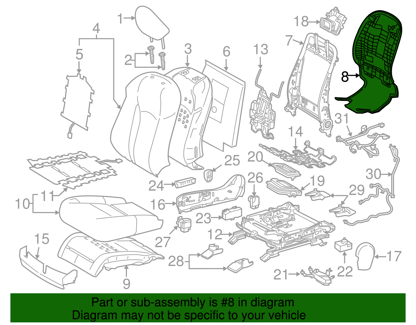 71705-0E040-C1 - 2016-2022 Lexus - Seat Back Panel | Discount Parts Monster