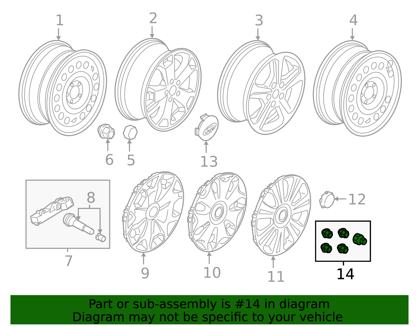 2015-2023 Ford Wheel Lock Kit ACPZ-1A043-D | Retail Performance Auto Parts