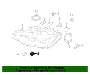 63127280779 - 2009-2023 BMW Headlamp Housing Nut (63-12-7-280-779 ...