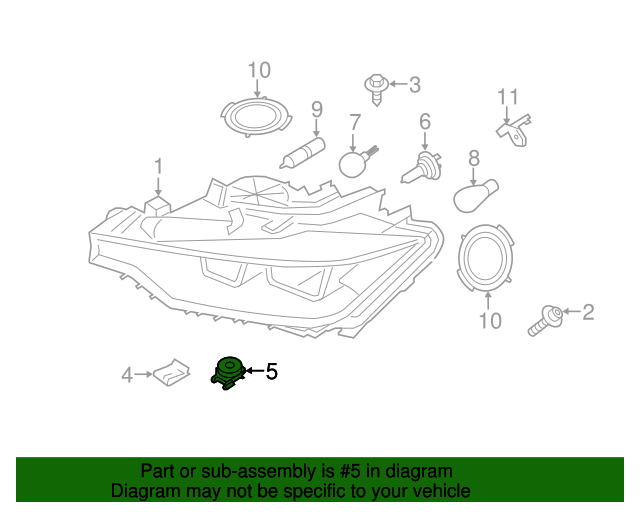 63127280779 - 2009-2023 BMW Headlamp Housing Nut (63-12-7-280-779 ...
