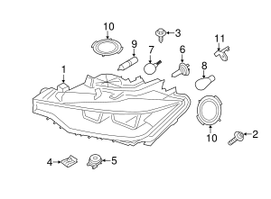 63-11-7-338-710 - Headlamp Housing 2012-2015 BMW | Braman BMW & MINI Parts