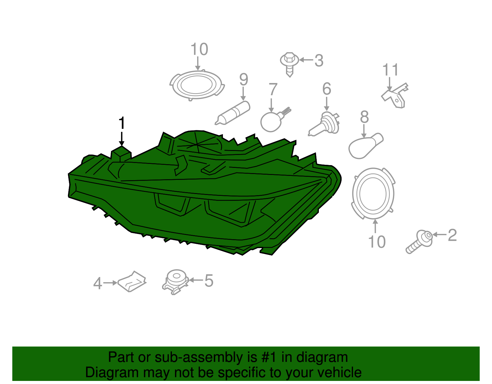 63-11-7-338-710 - Headlamp Housing - 2012-2015 BMW | Buy BMW Parts Now