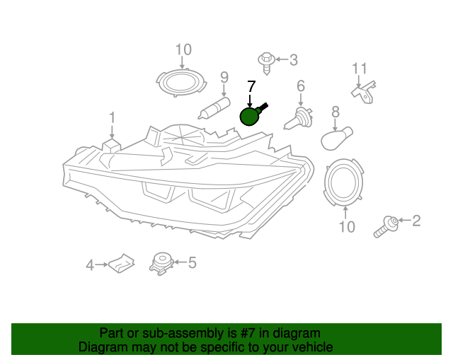 63-21-7-161-306 - Bulb silver 2007-2021 BMW | AutoNation Parts