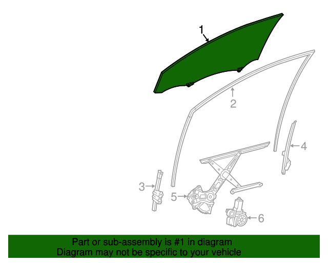 68101-06340 - Door Glass - 2018-2023 Toyota Camry | OEM Genuine Toyota ...