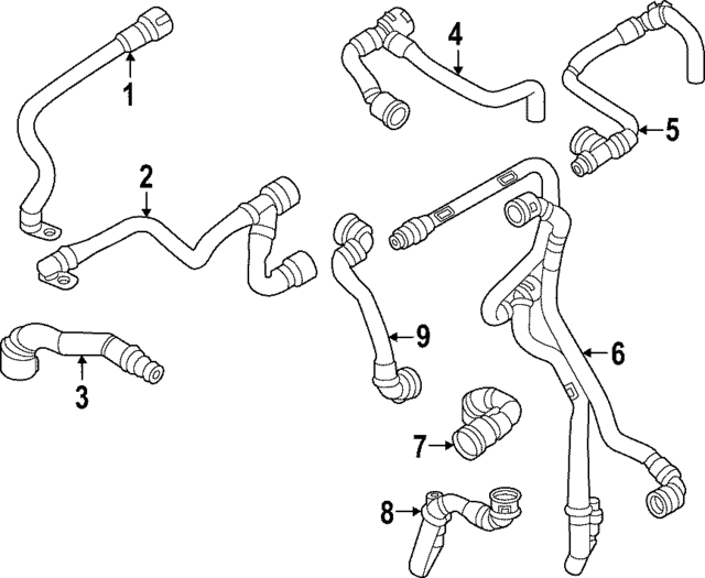 Genuine BMW 17-12-8-475-692 | Coolant Hose | FREE Shipping on Most ...