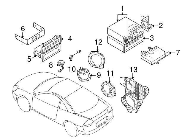 1999-2007 Mitsubishi Speaker MR318618 | QuirkParts