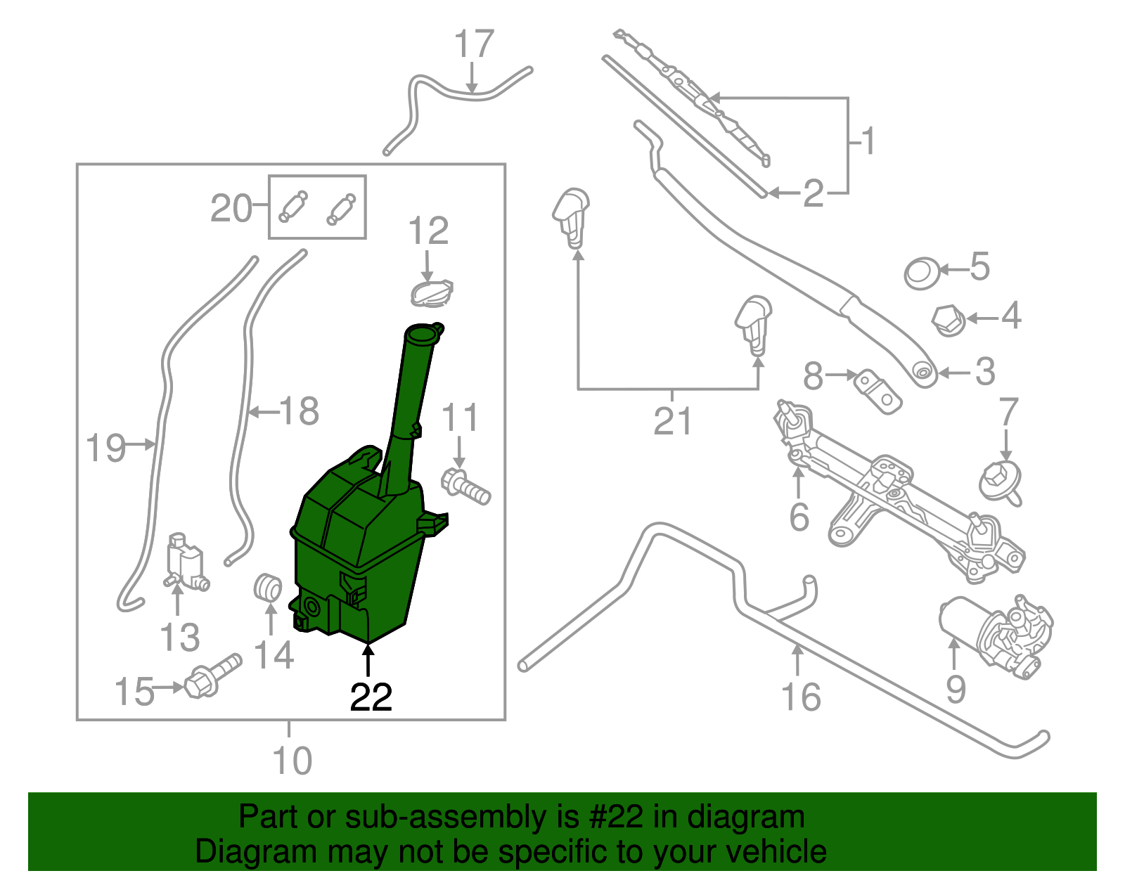 2013-2016 Hyundai Santa Fe Reservoir 98620-2W000 | HyundaiOEMPart.com