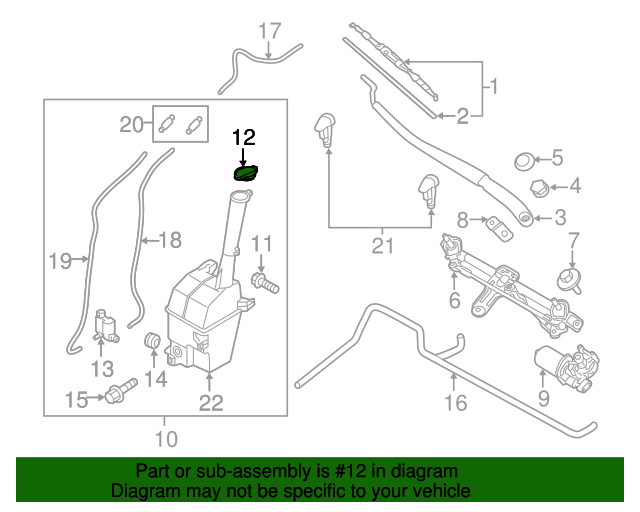 Genuine Reservoir Cap for 2013-2019 Hyundai | Part# 98623-2W000 ...