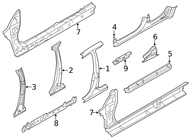 2020-2023 Subaru Legacy Rocker Panel 51449AN01A9P | OEM Parts Online