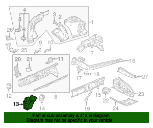 2017-2019 Buick LaCrosse Driver Side Body Drivetrain and Front ...