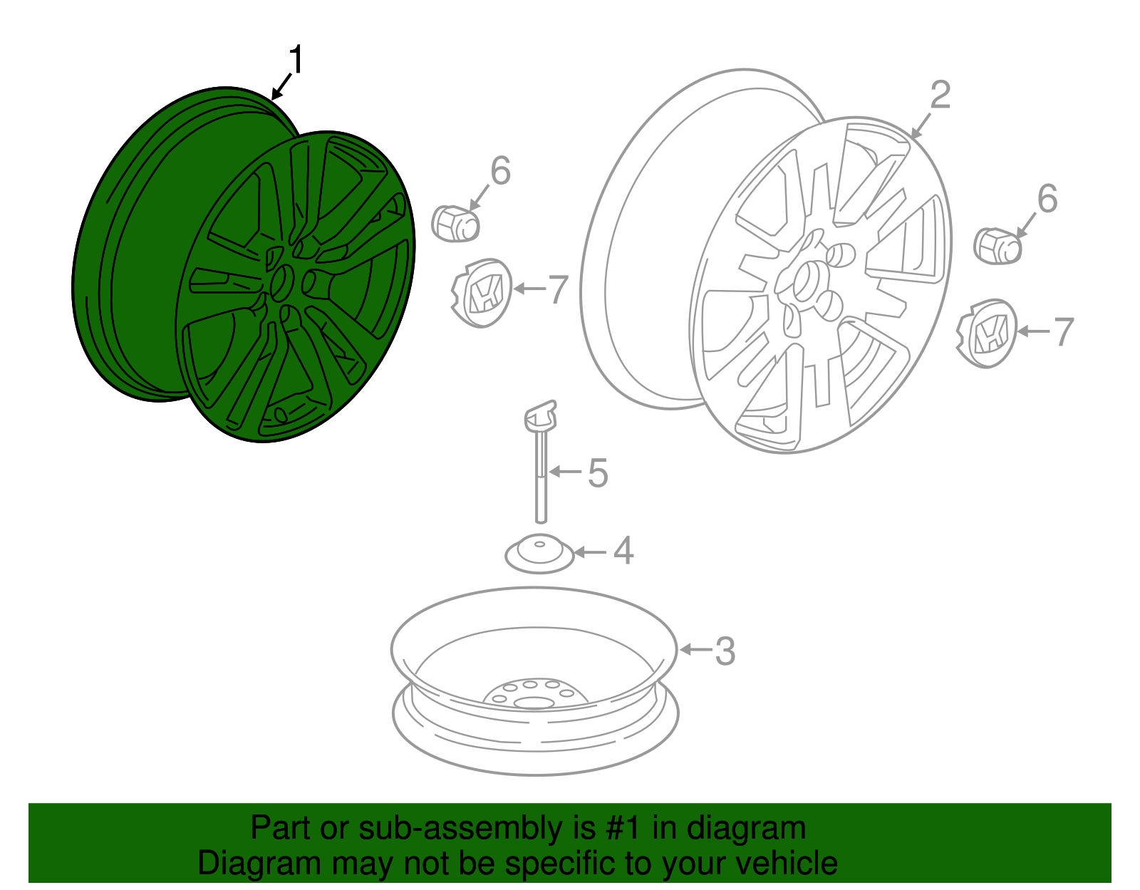 42700-TG7-A51 - 2016-2019 Honda - Disk Aluminum Wheel (18X8J) (TPMS ...