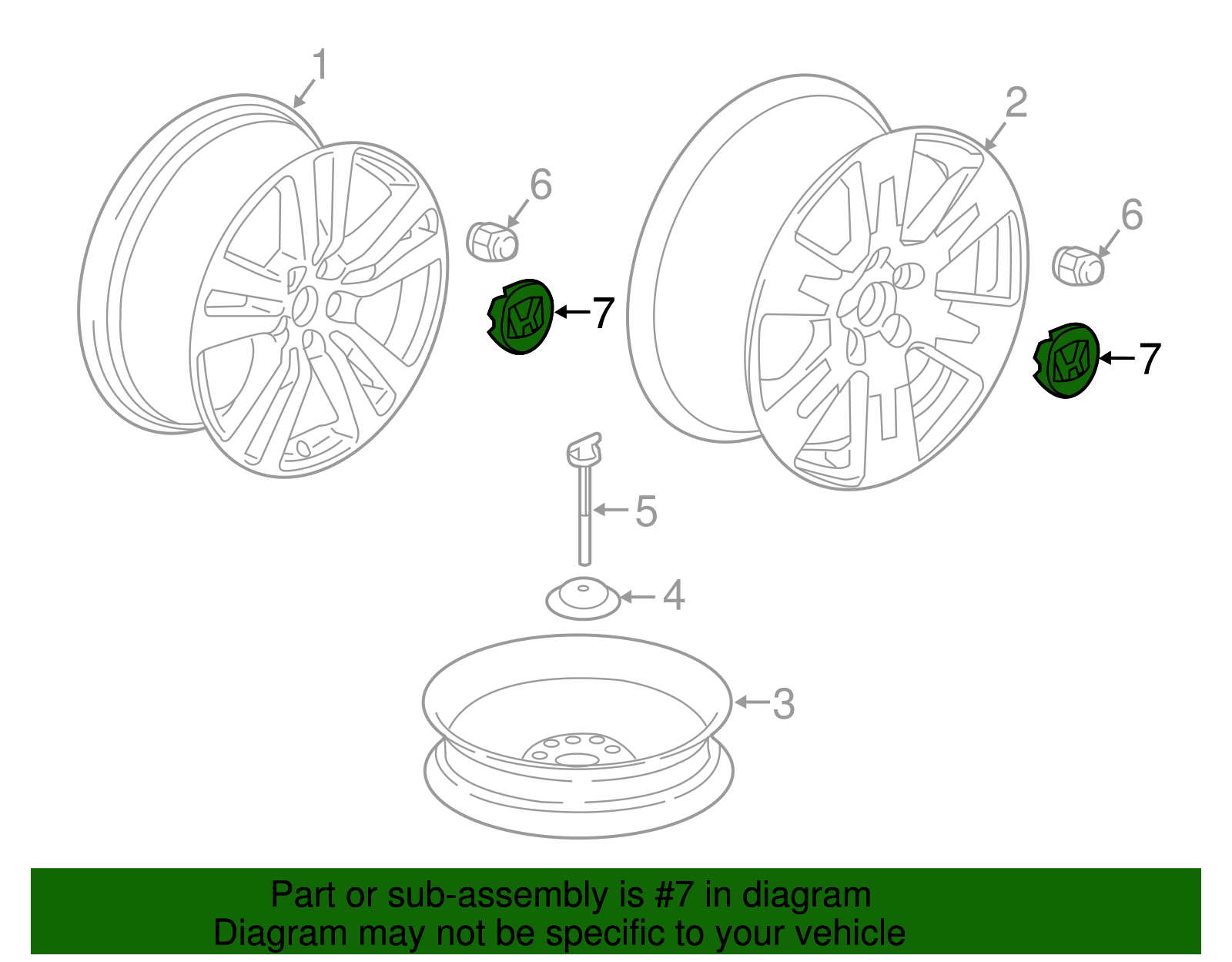 44732-TR3-A01 - 2013-2025 Honda - Cap Assembly Aluminum Wheel Center ...