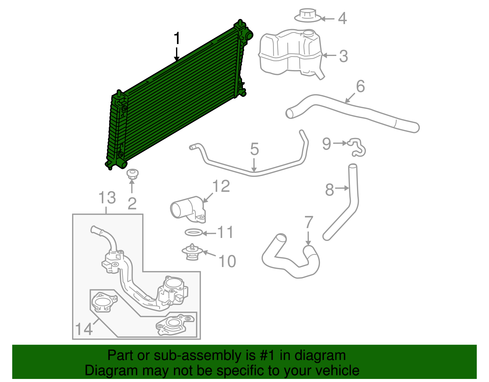 2007-2008 Ford Motorcraft™ Radiator RAD-302 | OEM Parts Online