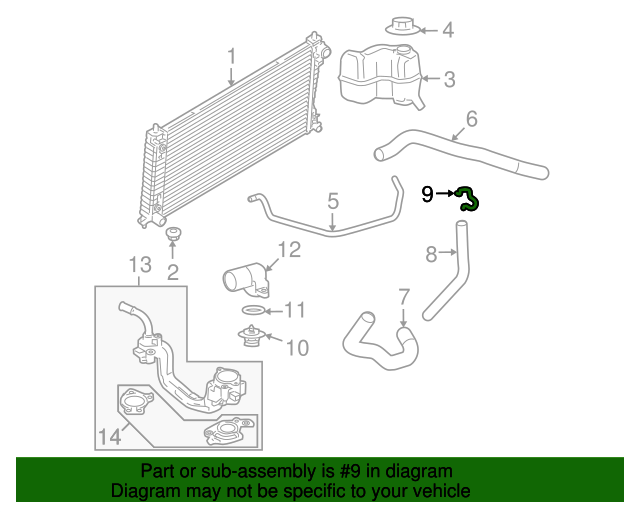 2007-2016 Ford By-Pass Hose Retainer Clip 7L1Z-8B365-A | TascaParts.com