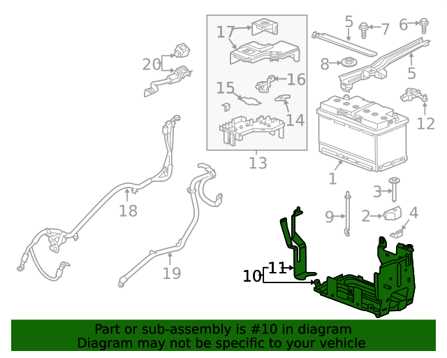 84828932 - Battery Tray 2019-2023 GM | AutoNationParts.com