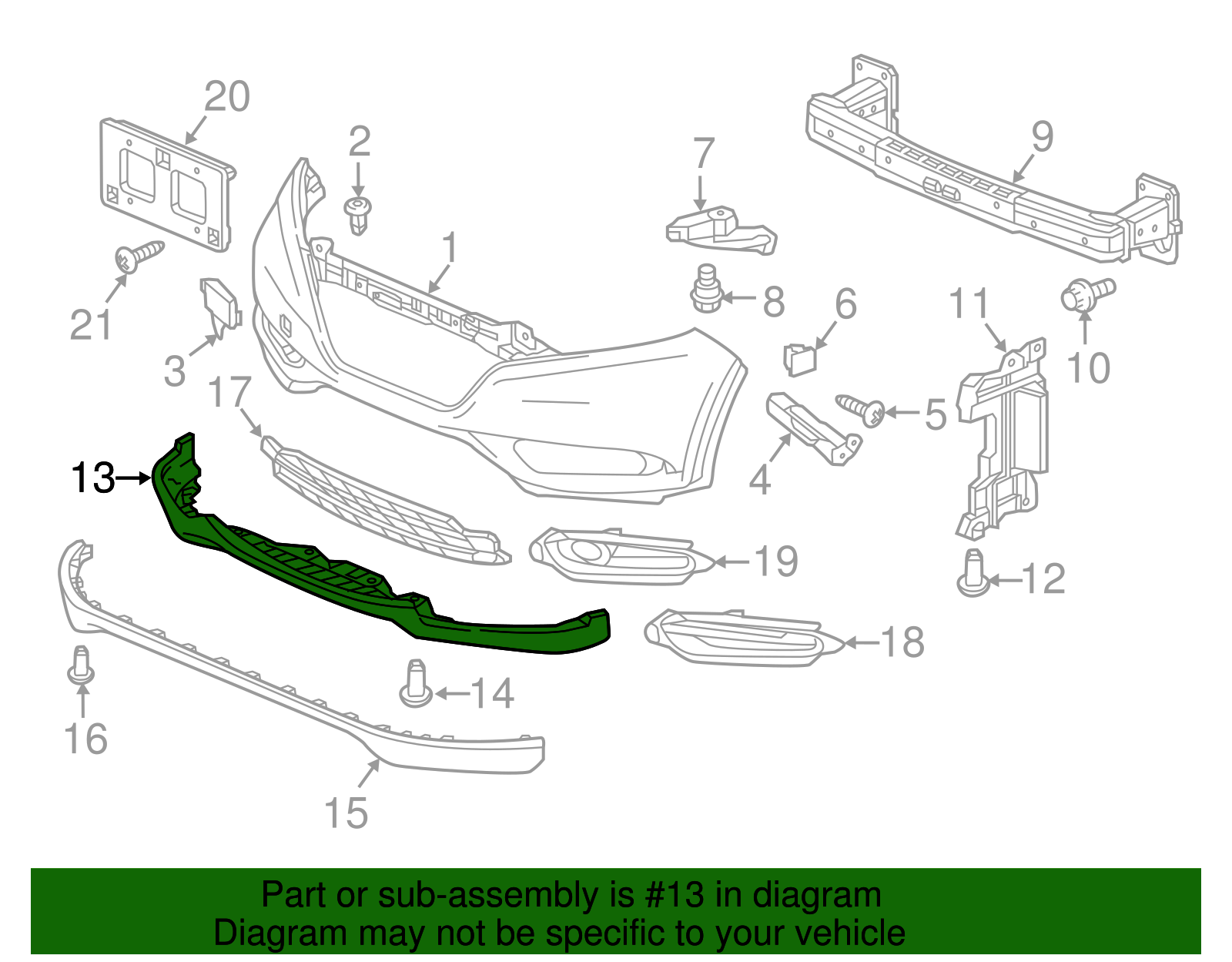 2019-2020 Honda HR-V Lower Cover 04712-T7W-A80ZZ | OEM Parts Online