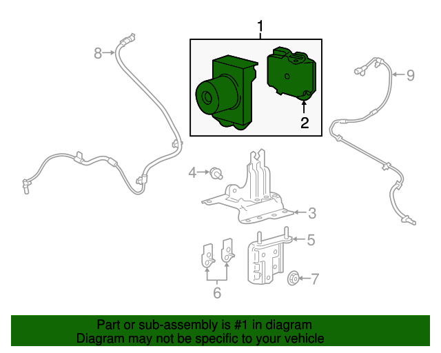 2017-2018 Ford ABS Control Unit hc3z2c286e | TascaParts.com
