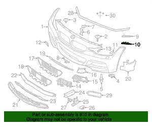 2012-2019 BMW Bumper Cover Side Bracket 51-11-7-279-711 ...