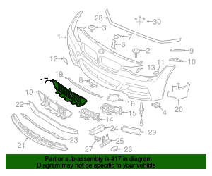 Genuine BMW 51-11-8-068-124 | Lower Grille | FREE Shipping on Most ...