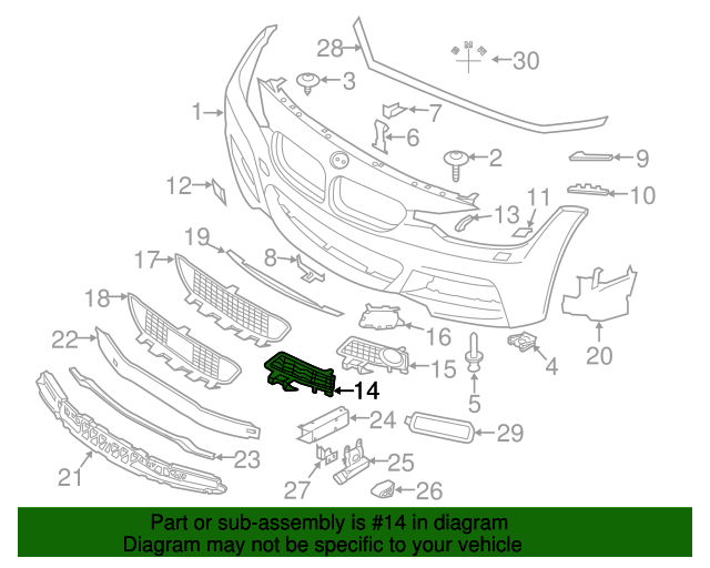 2013-2018 BMW Lamp Bezel 51-11-8-068-125 | BMW Parts Source